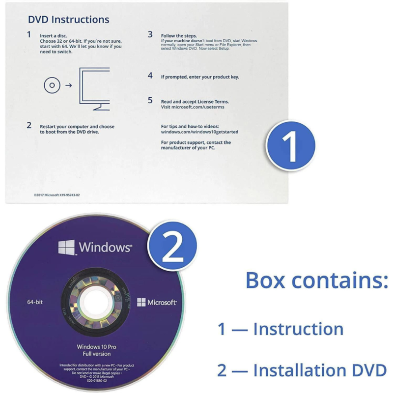Microsoft Windows 10 Professional OEM DVD 64-bit | English | 1 PC ...